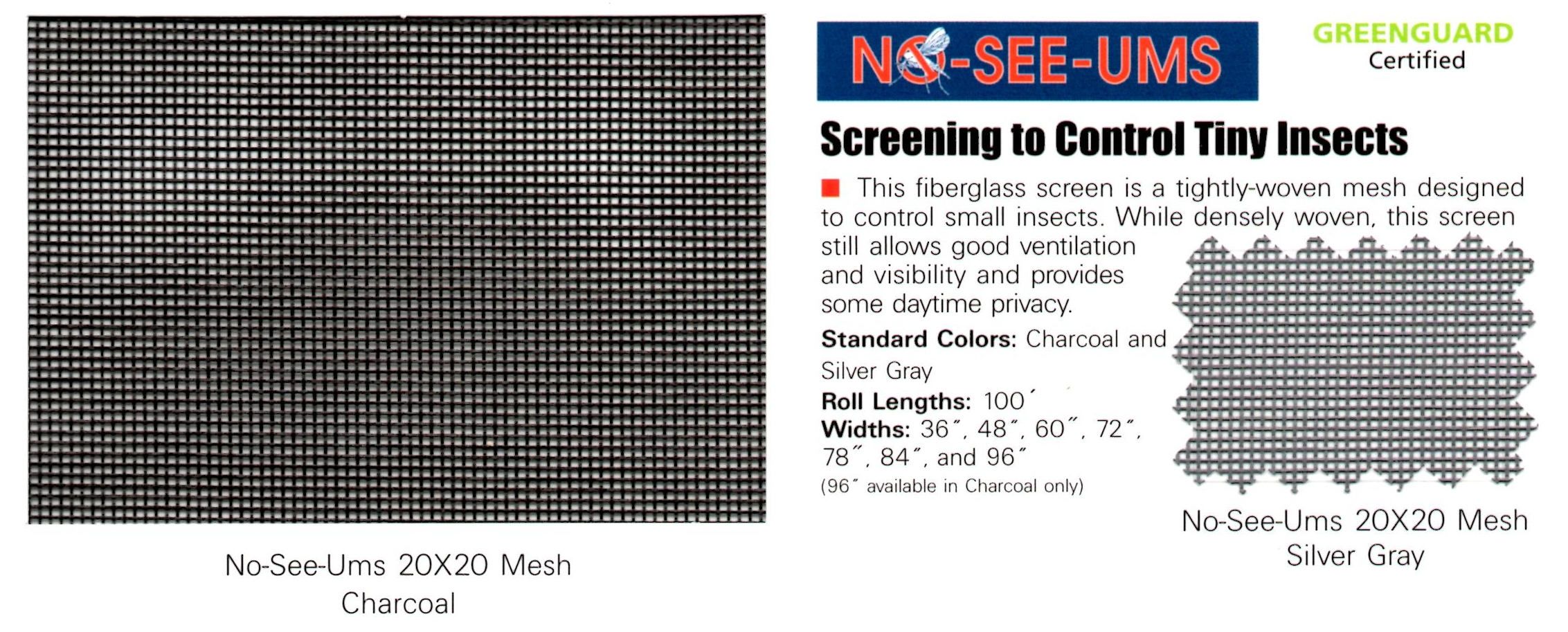 Phifer Small Insect 20×20 Fiberglass mesh – AF Screen Repair